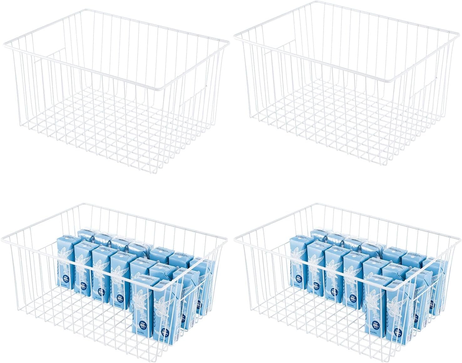 6 Pack Freezer Organizer Bins - Stand up Freezer Organizers for 16 Cu ...