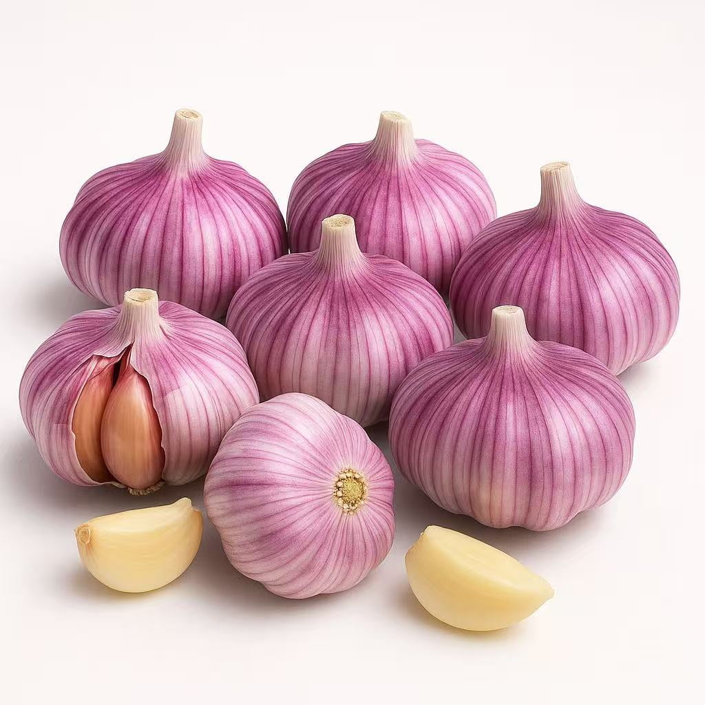 6 Pack Fresh Red Hardneck Garlic Bulbs – Great for Planting, Growing ...