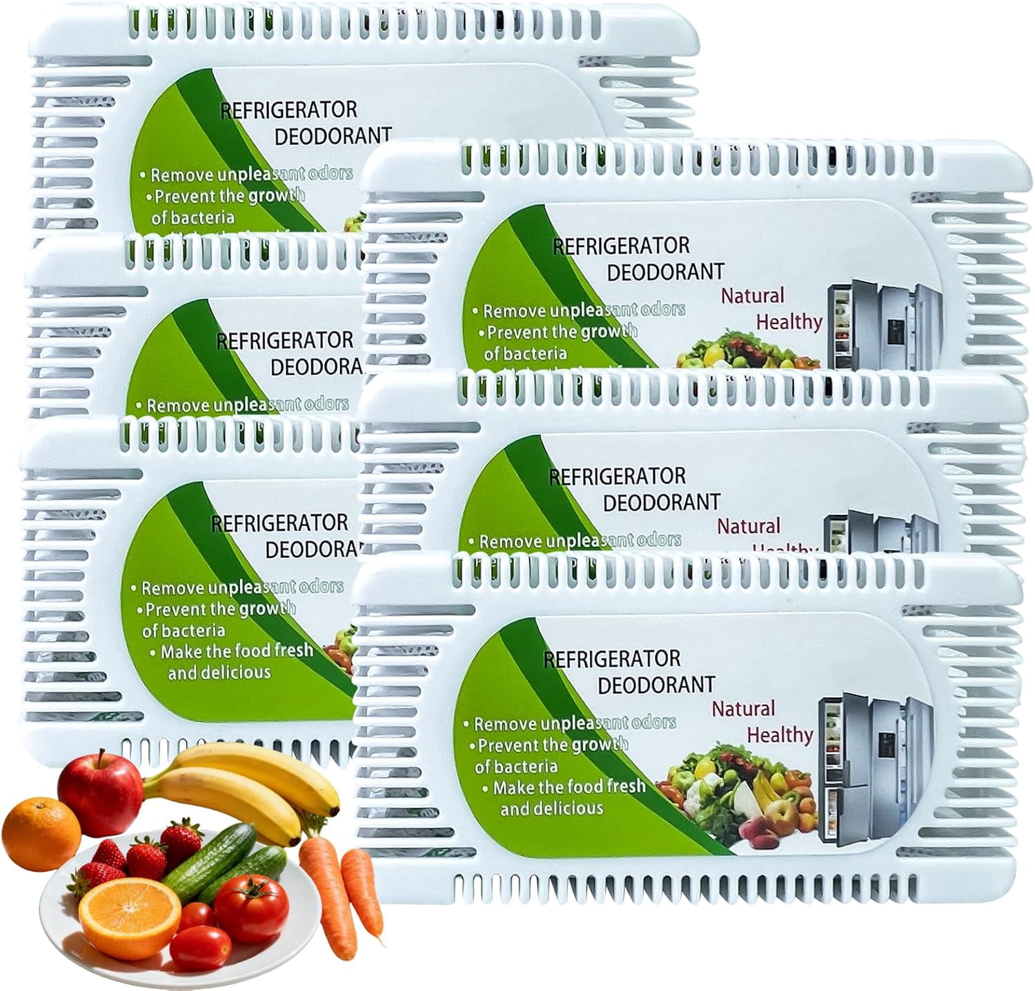 6 Pack Fridge Deodorizer, Refrigerator and Freezer Deodorizer Odor ...