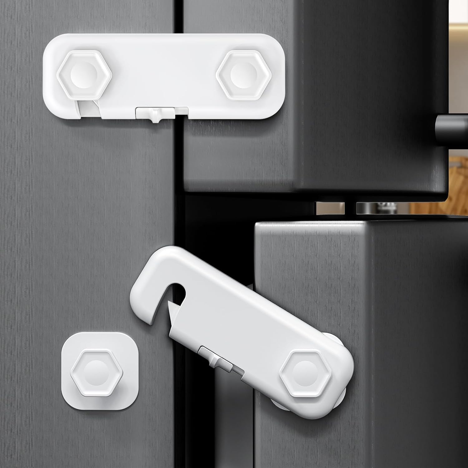 6 Pack Fridge Locks for Kids, Cabinet Locks Baby Proofing, Child Proof ...