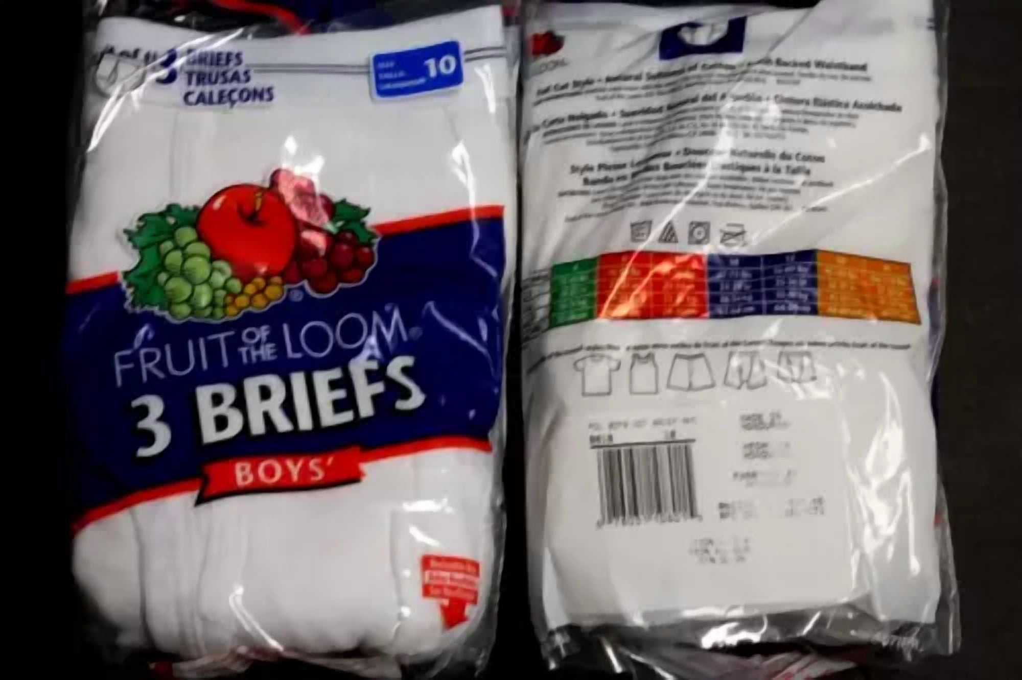 6 Pack Fruit Of The Loom Boy'S Cotton Ribbed Brief Underwear Sz 10 ...