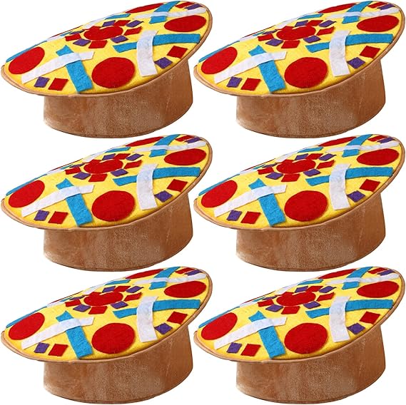 6-Pack Fun Pizza Hat Crazy Silly Hat Quirky Hat Fun Chef Hat with Felt ...
