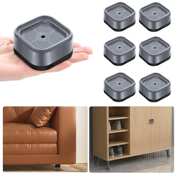 6 Pack Furniture Risers Adjustable Bed Risers Heavy Duty Lifts Height 1 ...