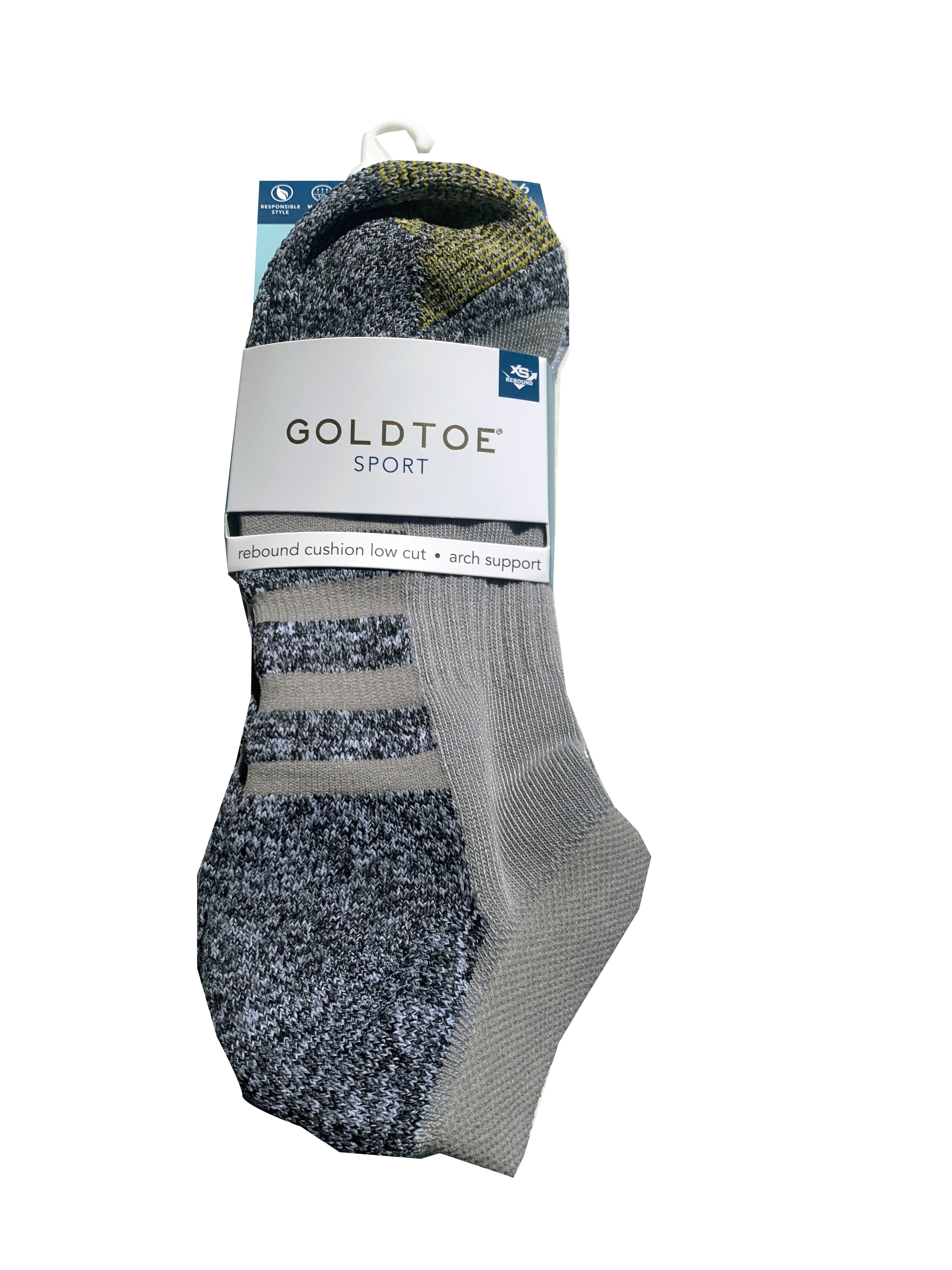 6 Pack GOLDTOE® Sport Low Cut Socks UNISEX ~ REBOUND CUSHION~ ARCH ...