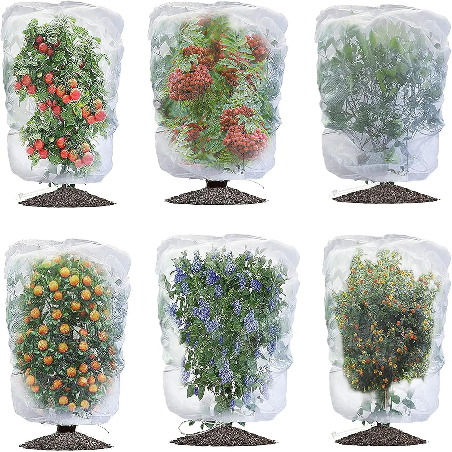 6 Pack Garden Netting Pest Barrier 5.25×4.92Ft - Ultra Fine Mesh ...