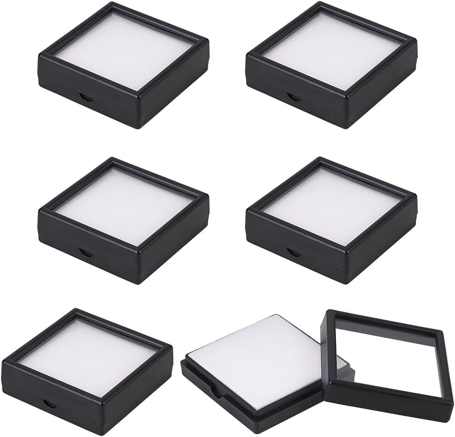 6 Pack Gemstone Display Box Diamond Display Case Black Jewelry Box ...