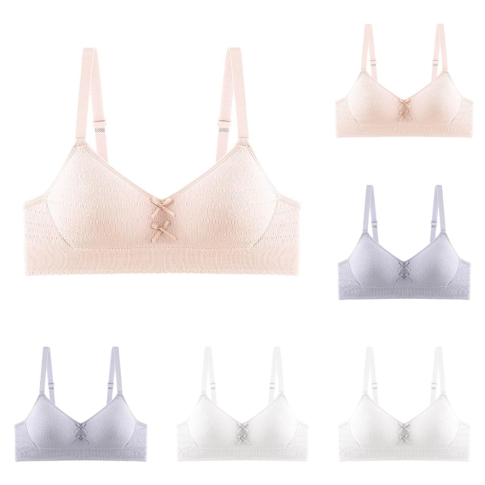 6 Pack Girl Bras 12-14 Years Old Crop Top Bra Girls Seamless Sports Bra ...