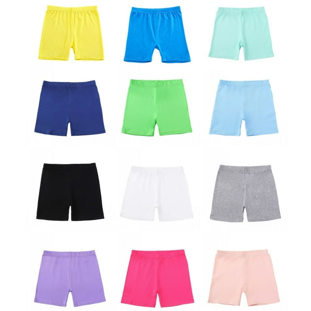 6 Pack Girls Cotton Bike Shorts, JIEBIAN 2-10 Years Toddler Girl ...