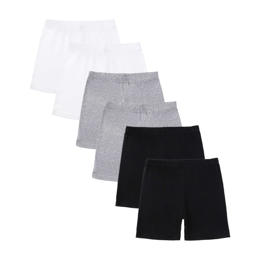 6 Pack Girls Cotton Bike Shorts, JIEBIAN 2-10 Years Toddler Girl ...