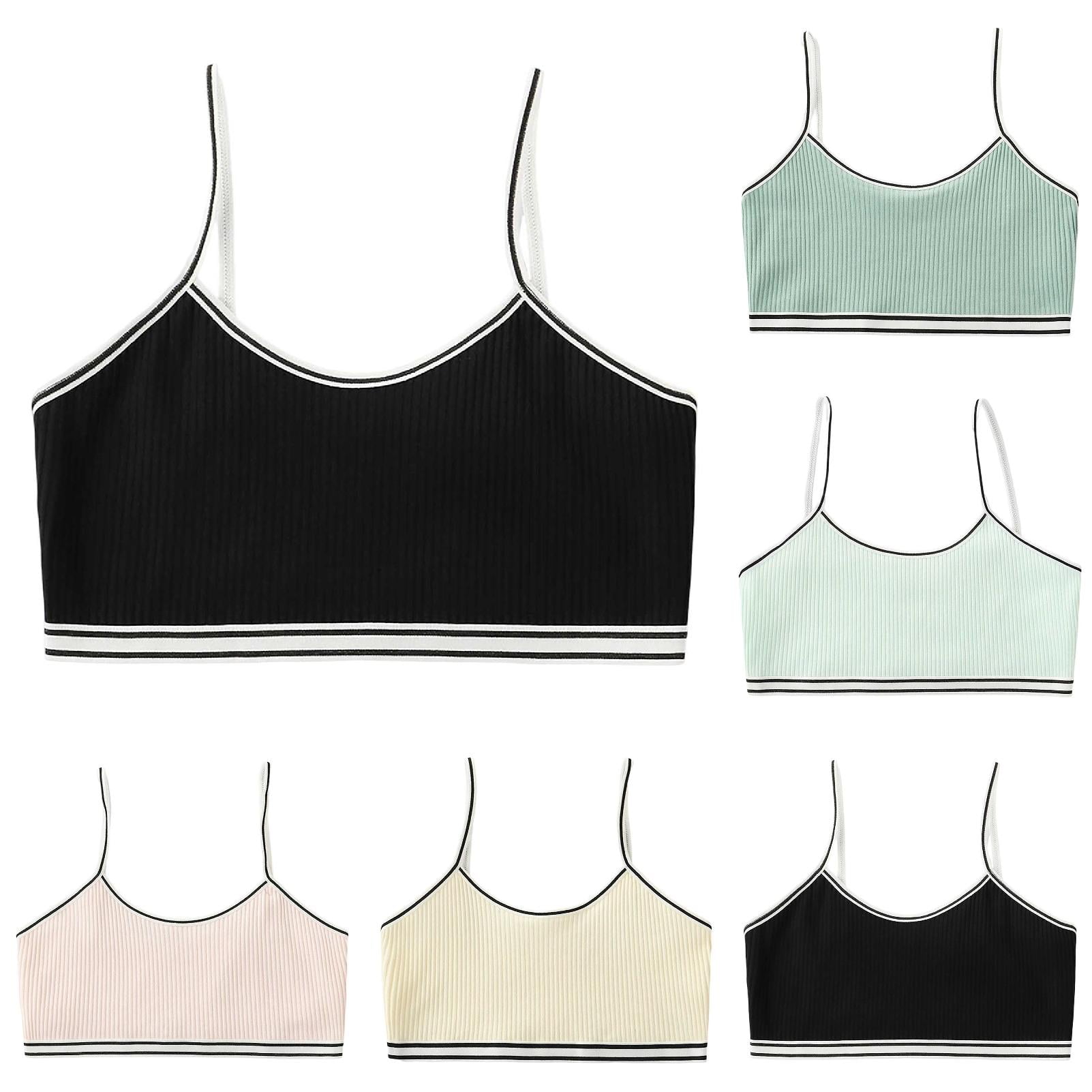 6 Pack Girls Seamless Bras 12-14 Years Old Crop Top Bra Girls Seamless ...