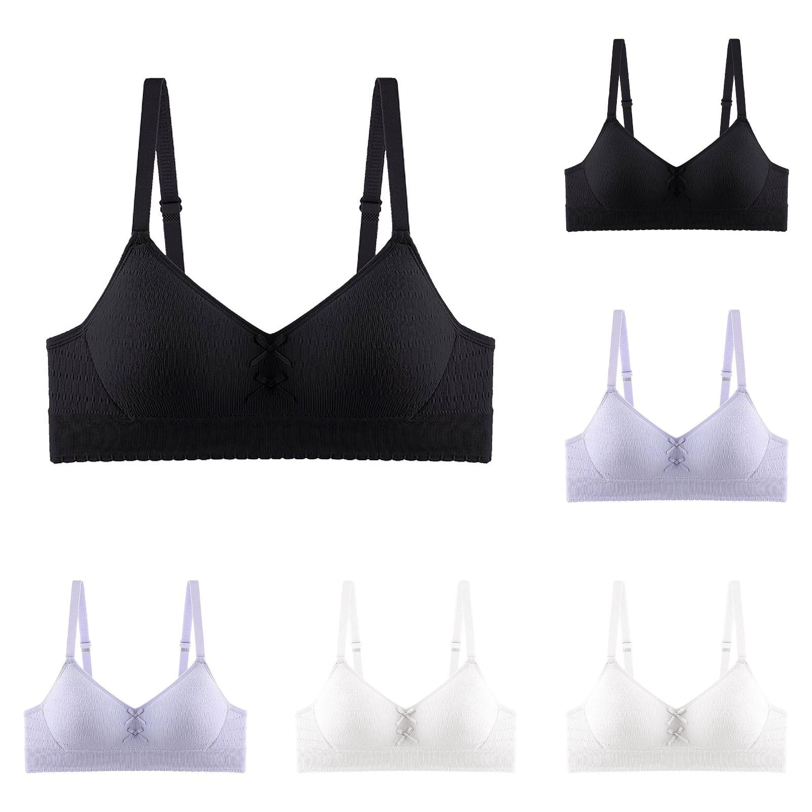 6 Pack Girls Seamless Training Bras Crop Top Bra Girls Seamless Sports ...