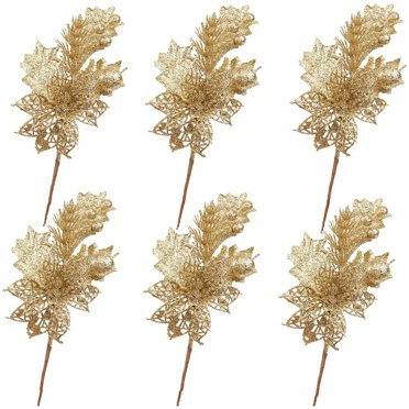 Vickerman 31" Glitter Velvet Sheer Poinsettia Decorative Christmas Pick ...