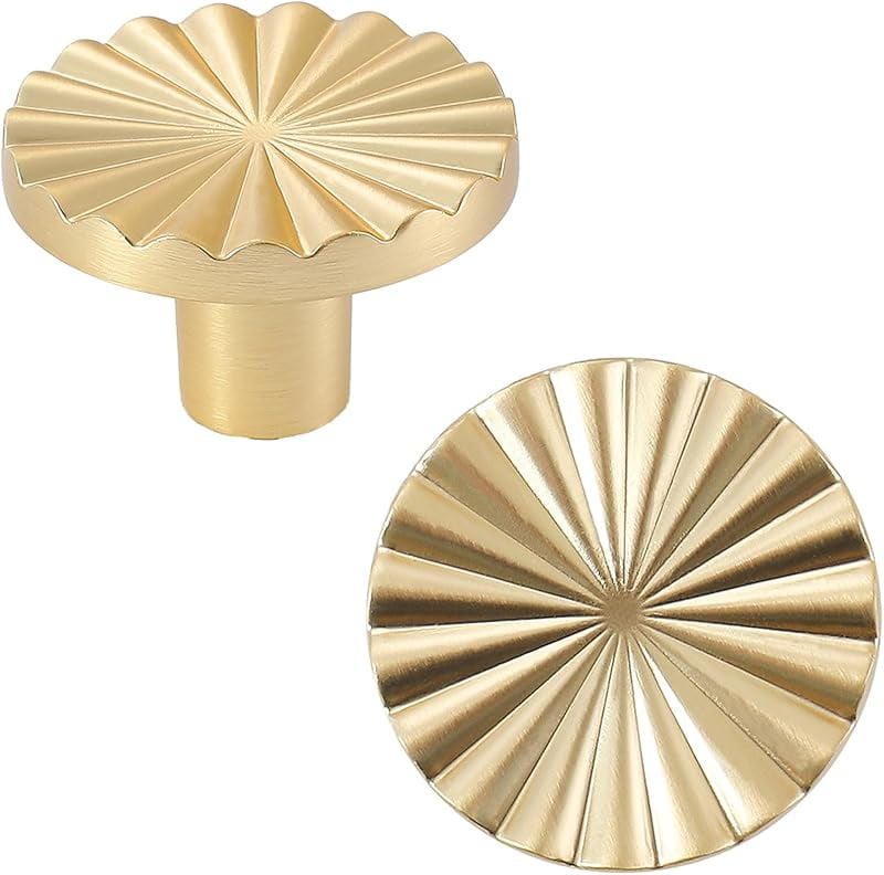 6 Pack Gold Cabinet knobs Kitchen Cabinet Pulls with Vintage Cupboard ...