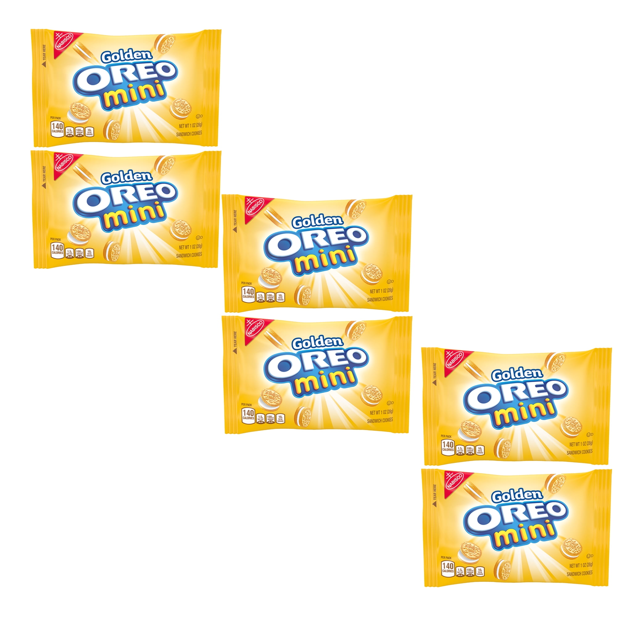 6 Pack Golden Oreo Mini Sandwich Cookies - a Healthy Choice | 1 Ounce ...