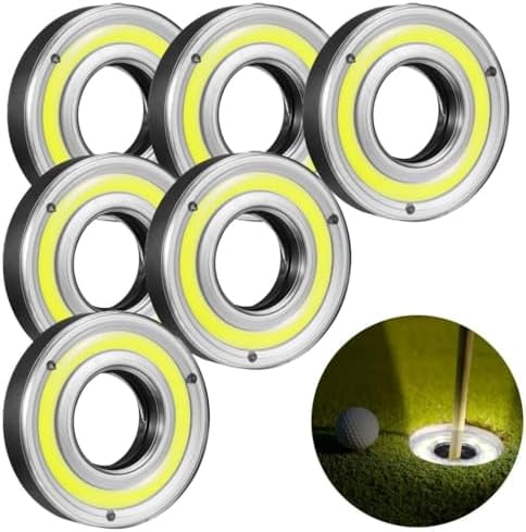 6 Pack Golf Hole Lights, Disc Golf Lights, Light Up Night Golf Putting ...