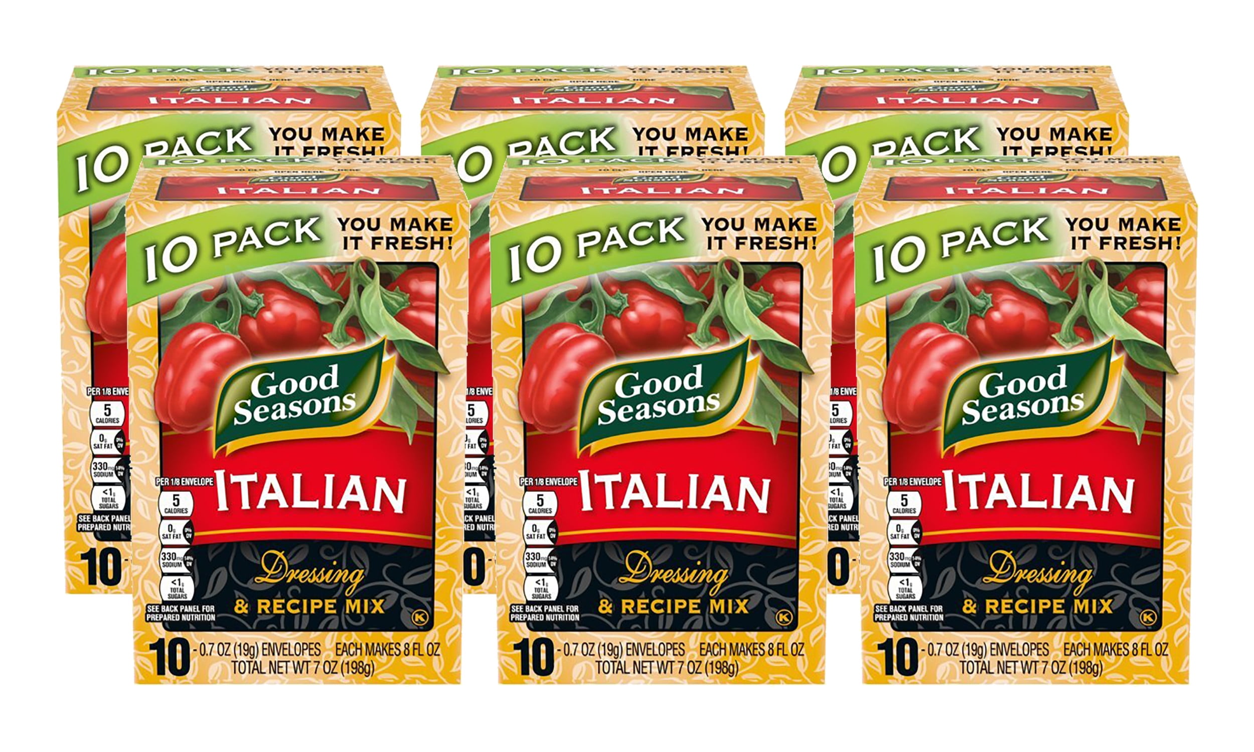 Kraft Good Seasons 6 Pack | Italian Dressing and Recipe Mix Packets ...