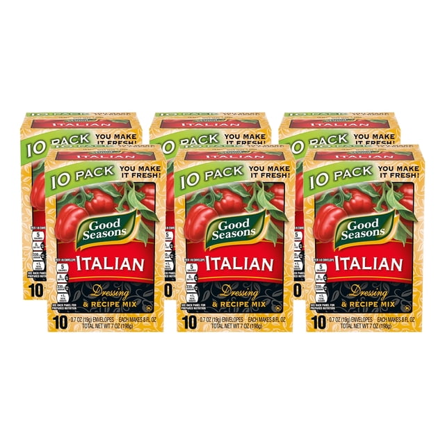 Kraft Good Seasons 6 Pack | Italian Dressing and Recipe Mix Packets ...
