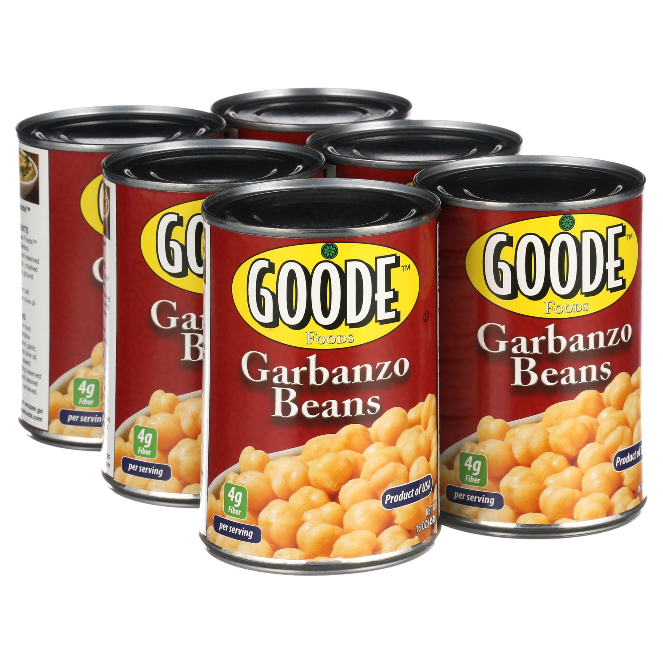 (6 Pack) Goode Foods Canned Garbanzo Beans, 16 oz Cans - Walmart.com
