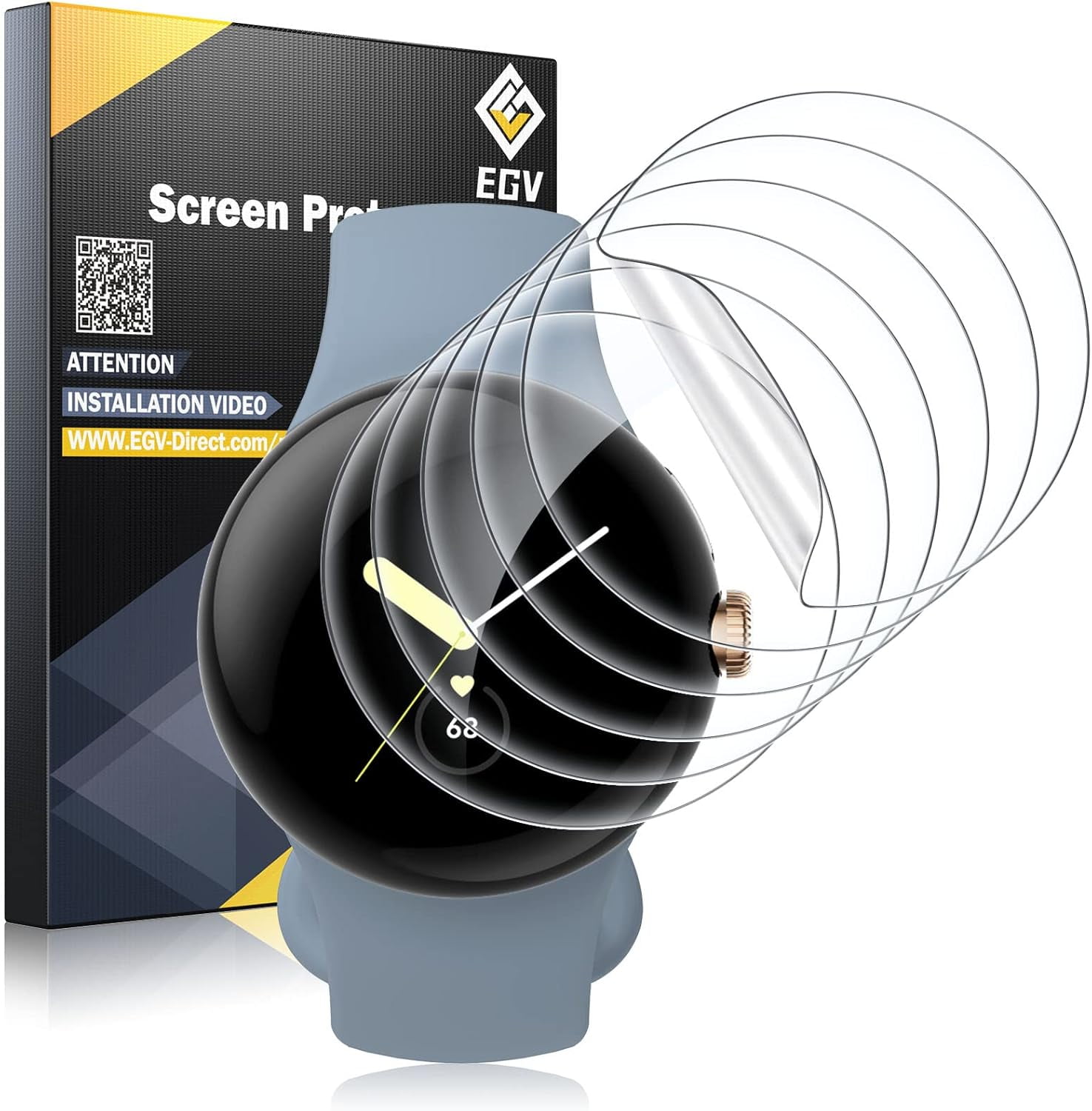 6 Pack for Google Pixel Watch 41mm Screen Protector, Pixel Watch 4/3/2 ...