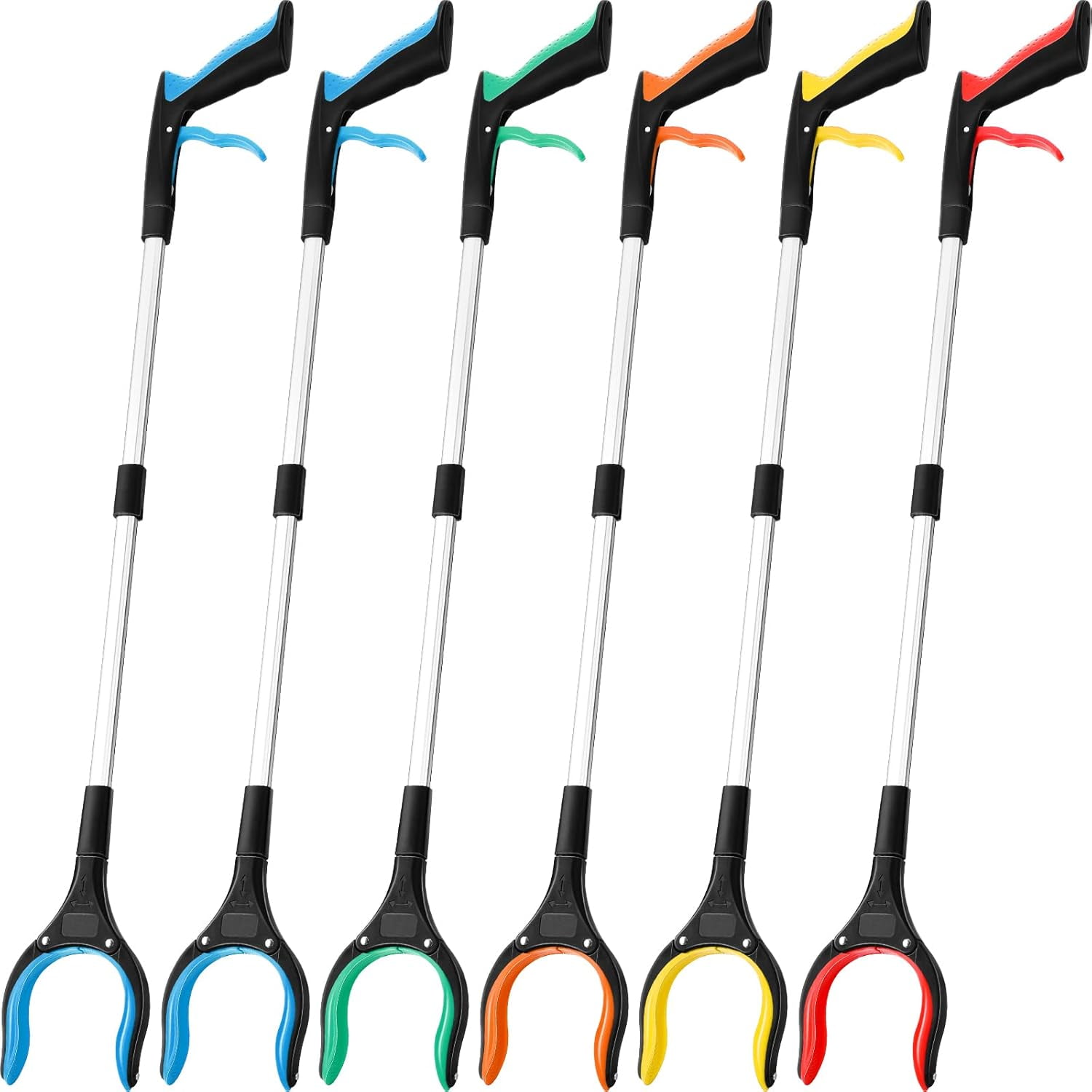 6 Pack Grabber Reacher Tool for Elderly, 32" Foldable Pick up Stick ...