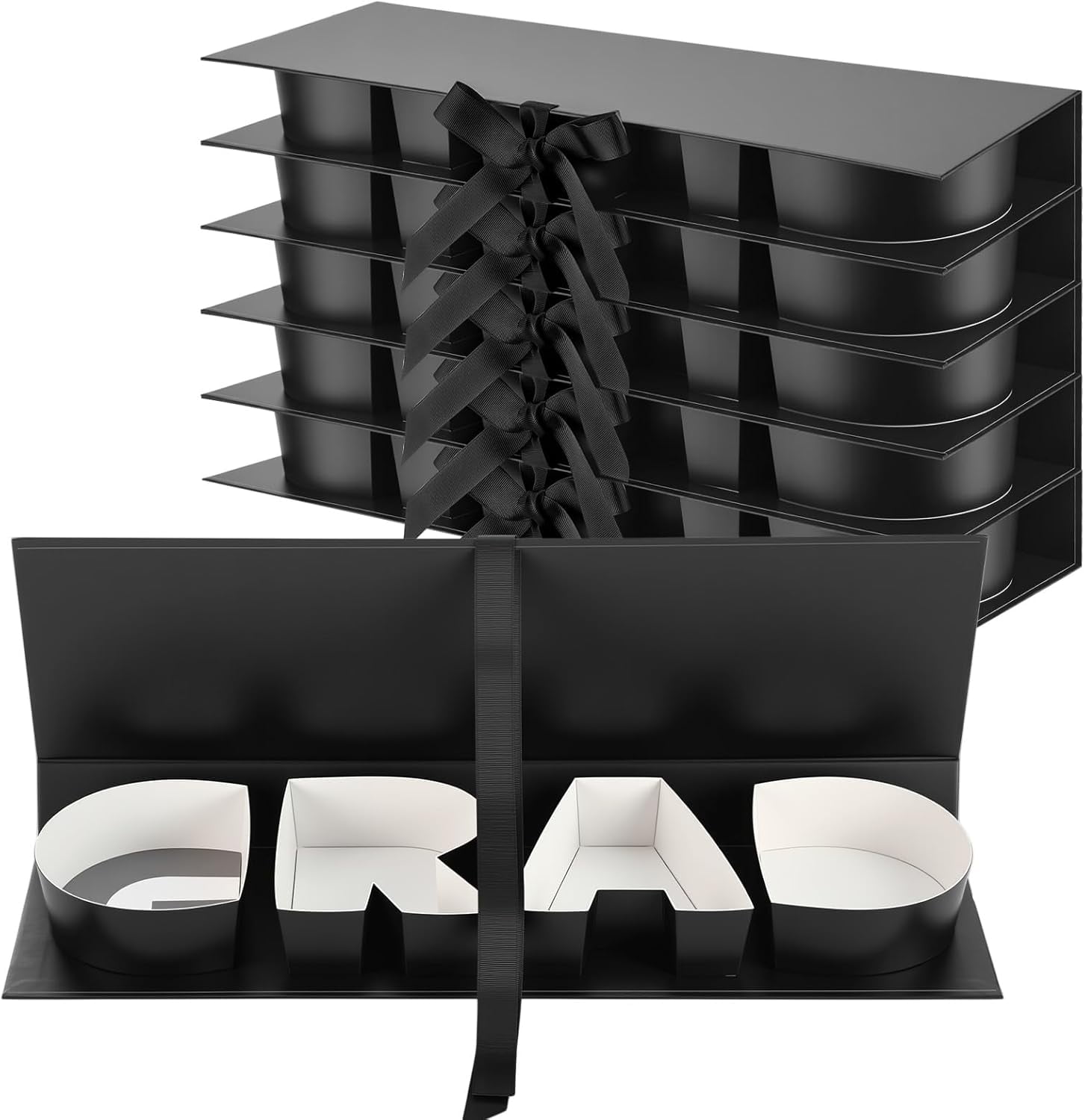 6 Pack Graduation Gift Box for Flowers with Congrats Grad Class of 2025 ...