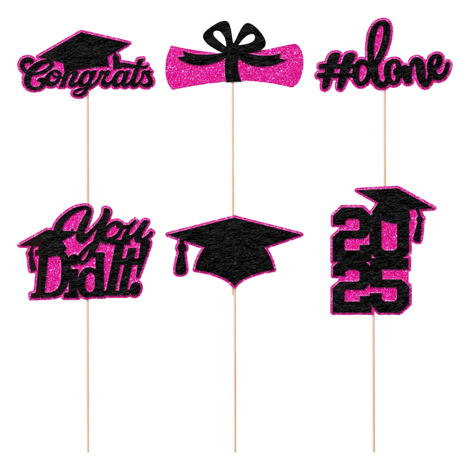 6-Pack Graduation Season Party Decoration Vase Plug In School ...