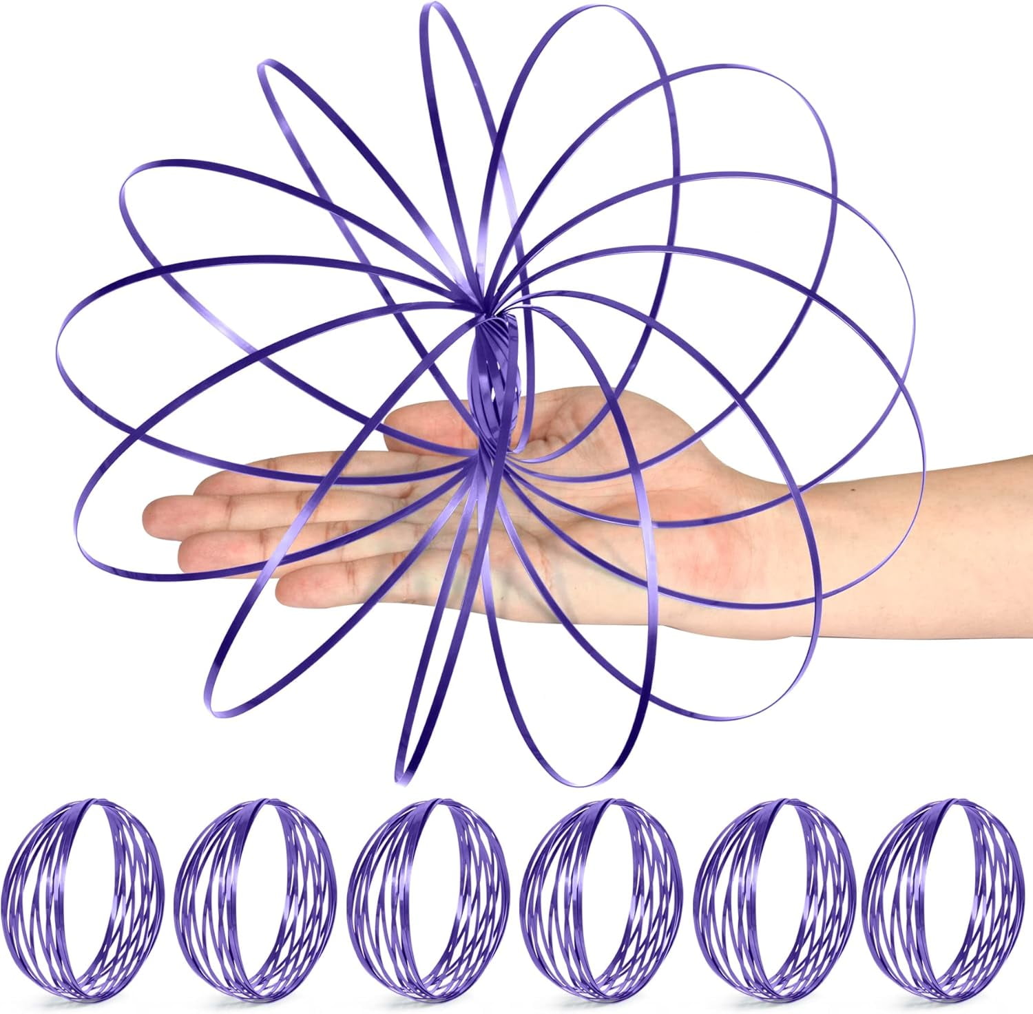 6 Pack Green Flow Ring Arm Magic Spring Arm Flow Rings Sculpture Ring ...