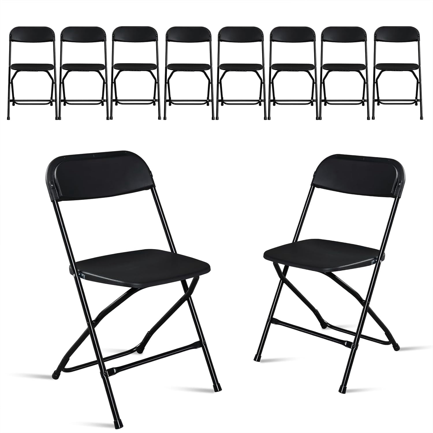6 Pack Grey Padded Portable Party Chairs Stackable Commercial Seats ...