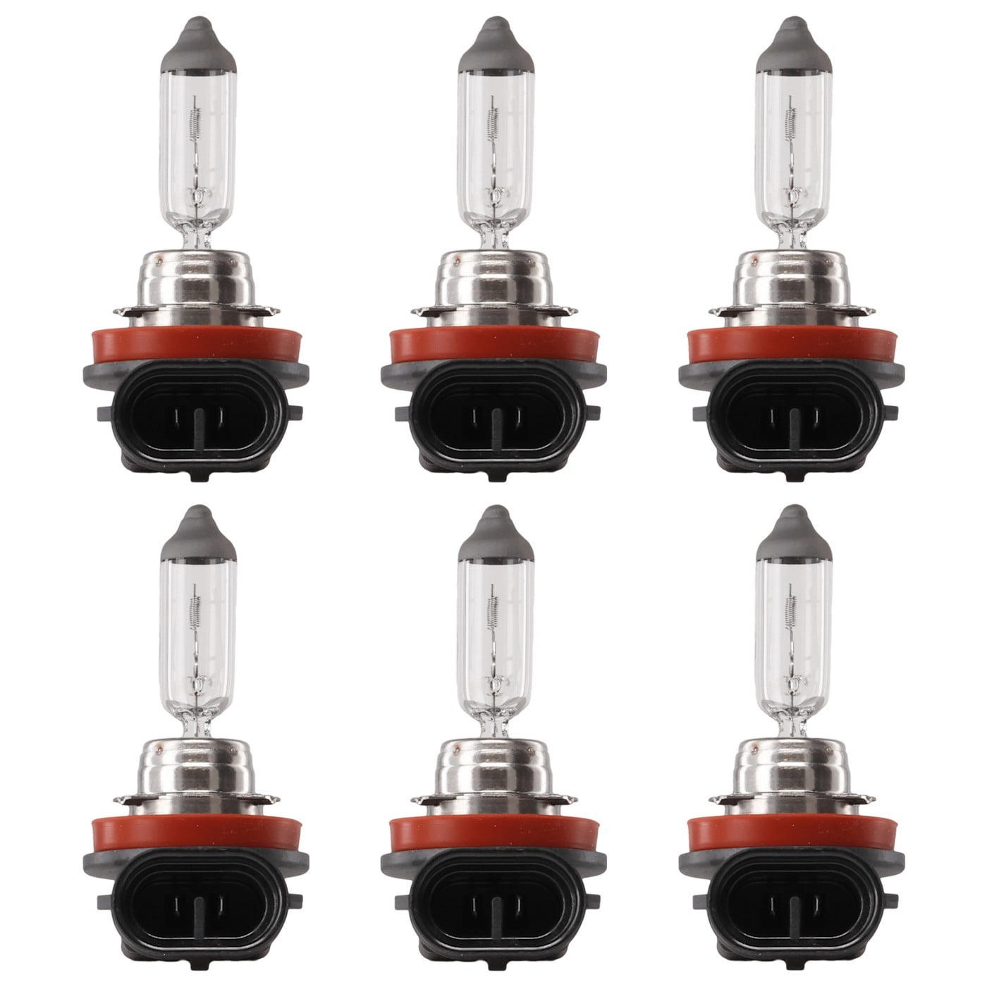 6-Pack H11 Head Bulbs for Car Headlights - Left & Right Side Fitment ...