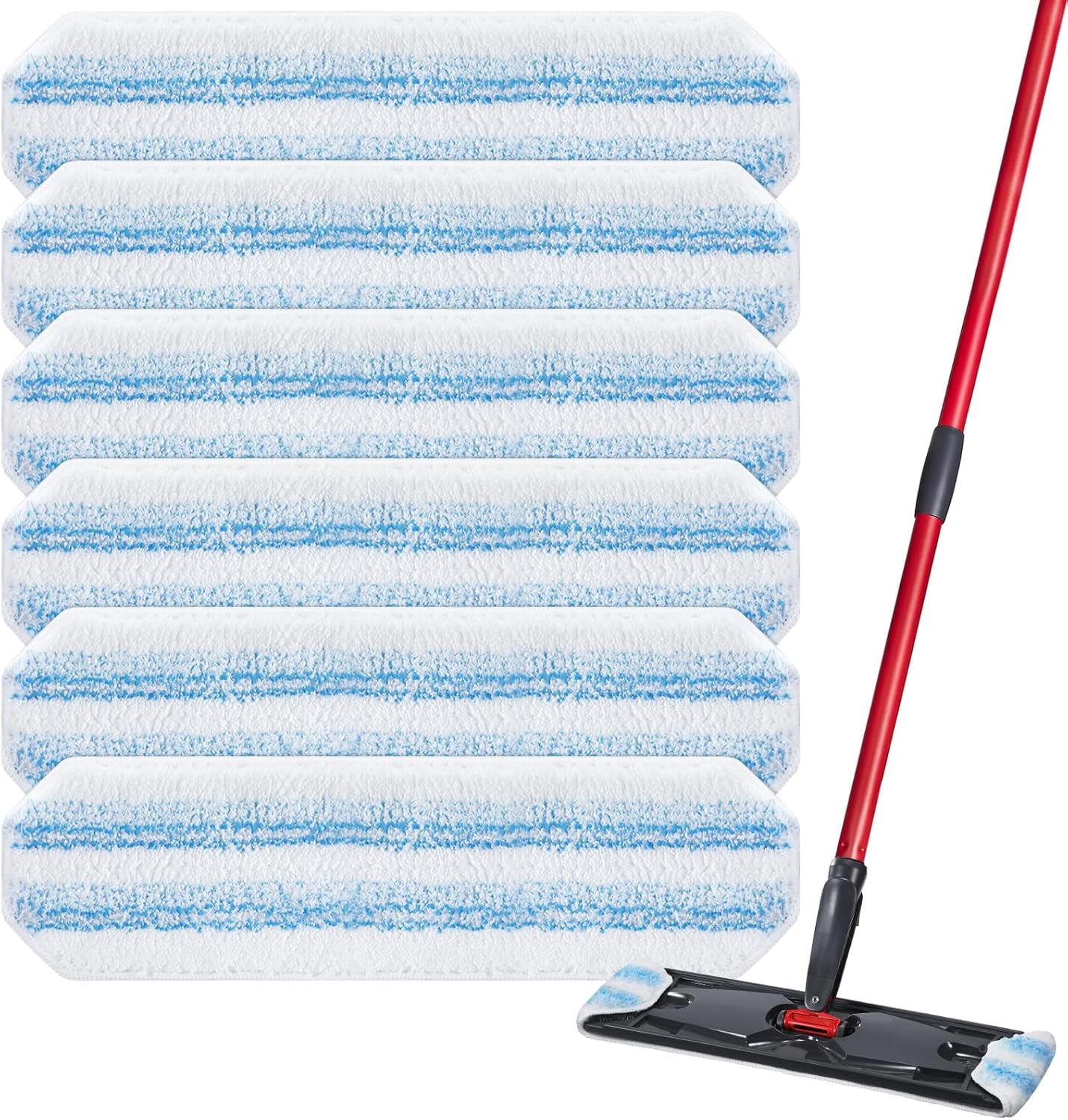 6 Pack H2prO Mop Pads Compatible with O Ceda H2PrO Flat Mop System, 100 ...