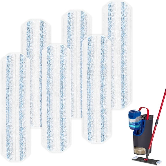 6 Pack H2prO Mop Pads Compatible with O Ceda H2PrO Flat System ...