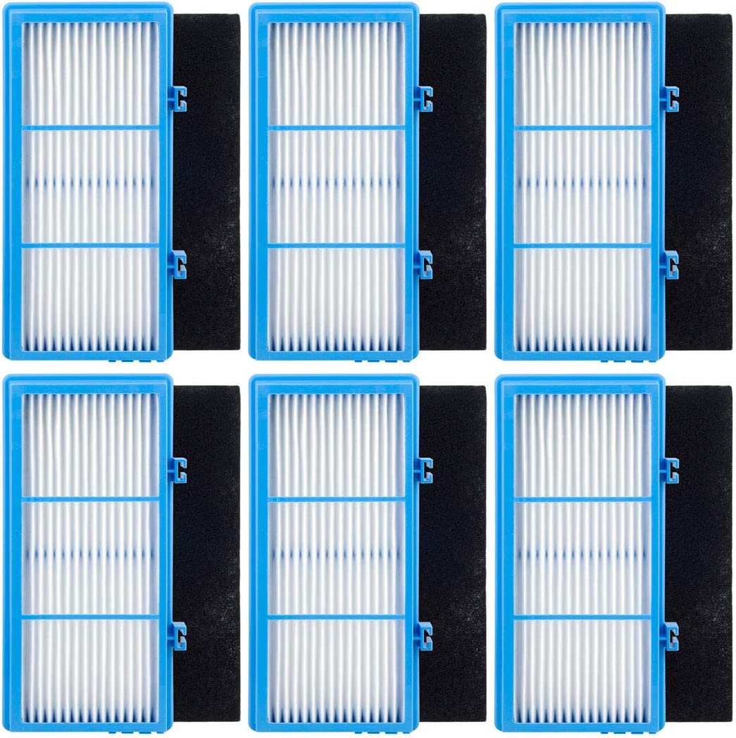 6 Pack HEPA Filters and Carbon Booster Sheets Replacement Parts ...