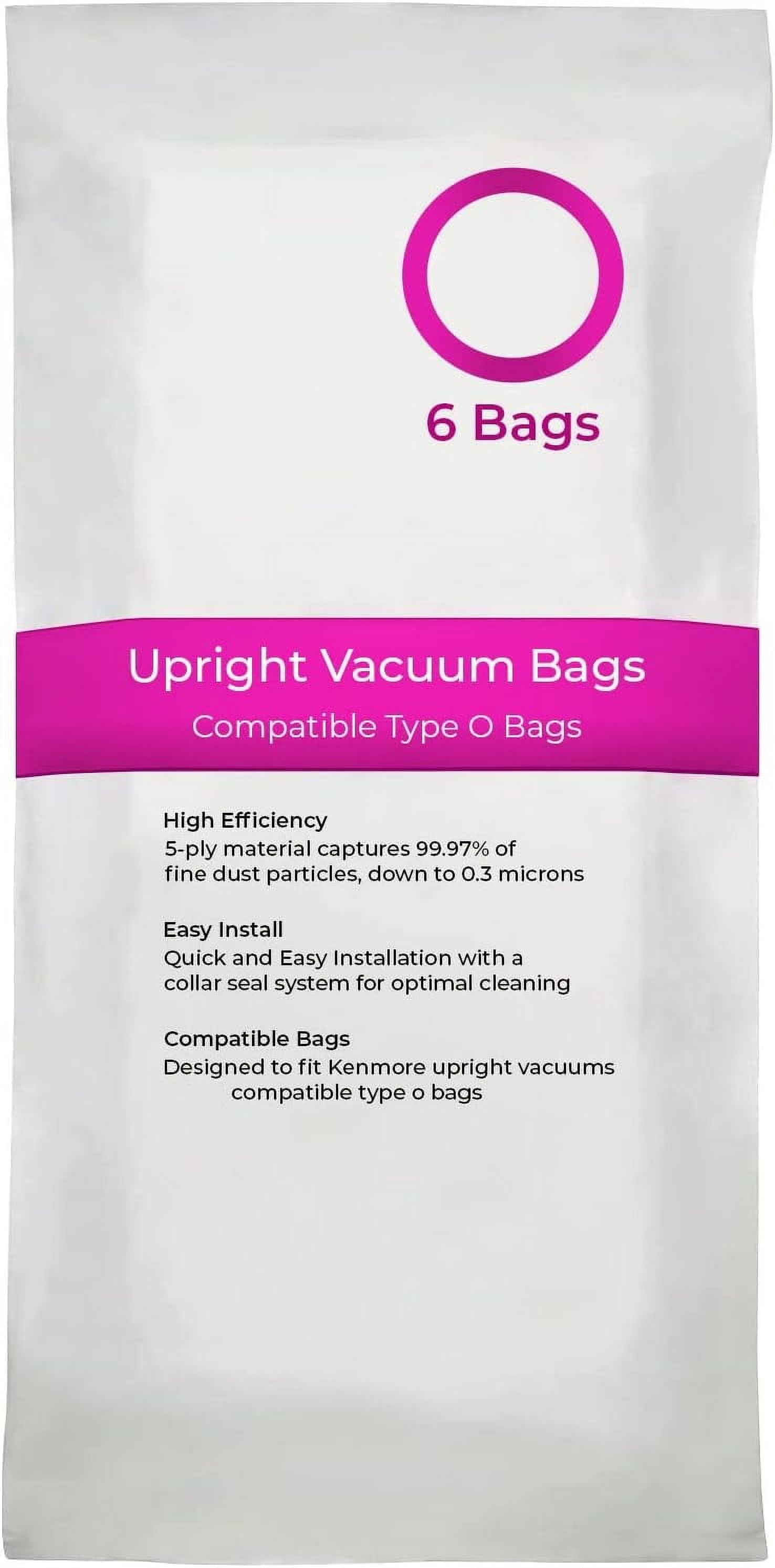 6 Pack HEPA Vacuum Bags Fit For Kenmore 53294 Type O HEPA Vacuum Bags ...