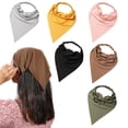 6 Pack Hair Scarf Headbands E Dack Colors Elastic Boho Triangle ...