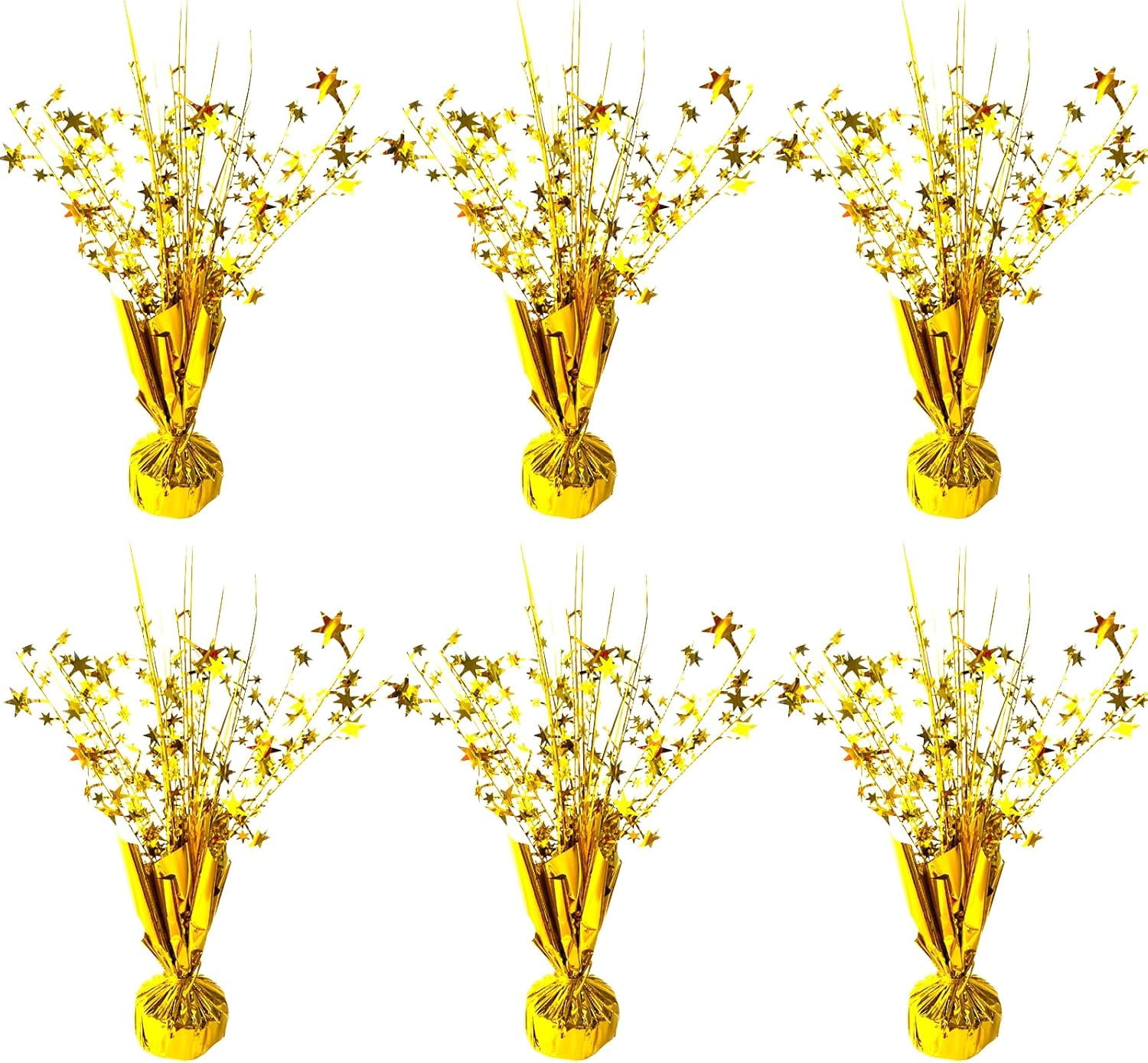 6 Pack Halloween Decorations Indoor Metallic Foil Spray Centerpieces ...