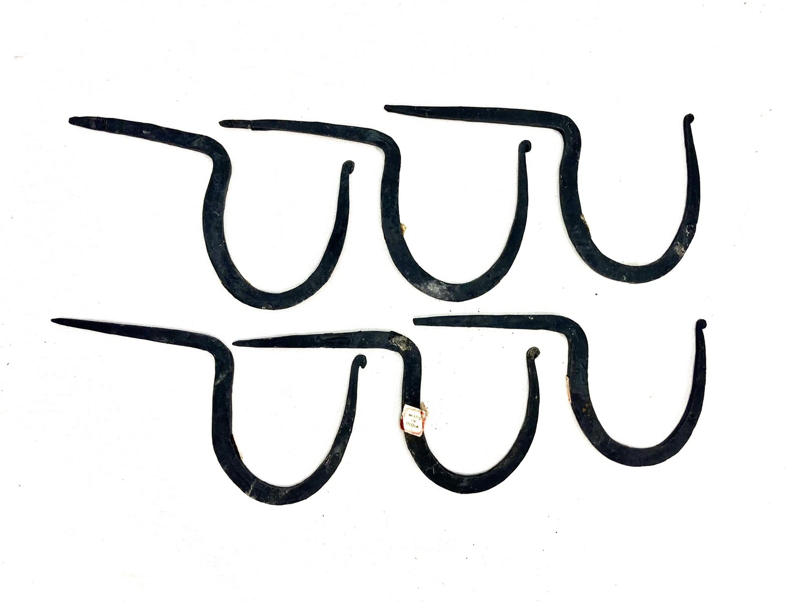 6-Pack Hand Forged Steel Nail In Hanger Hooks For Decoration Indoors ...