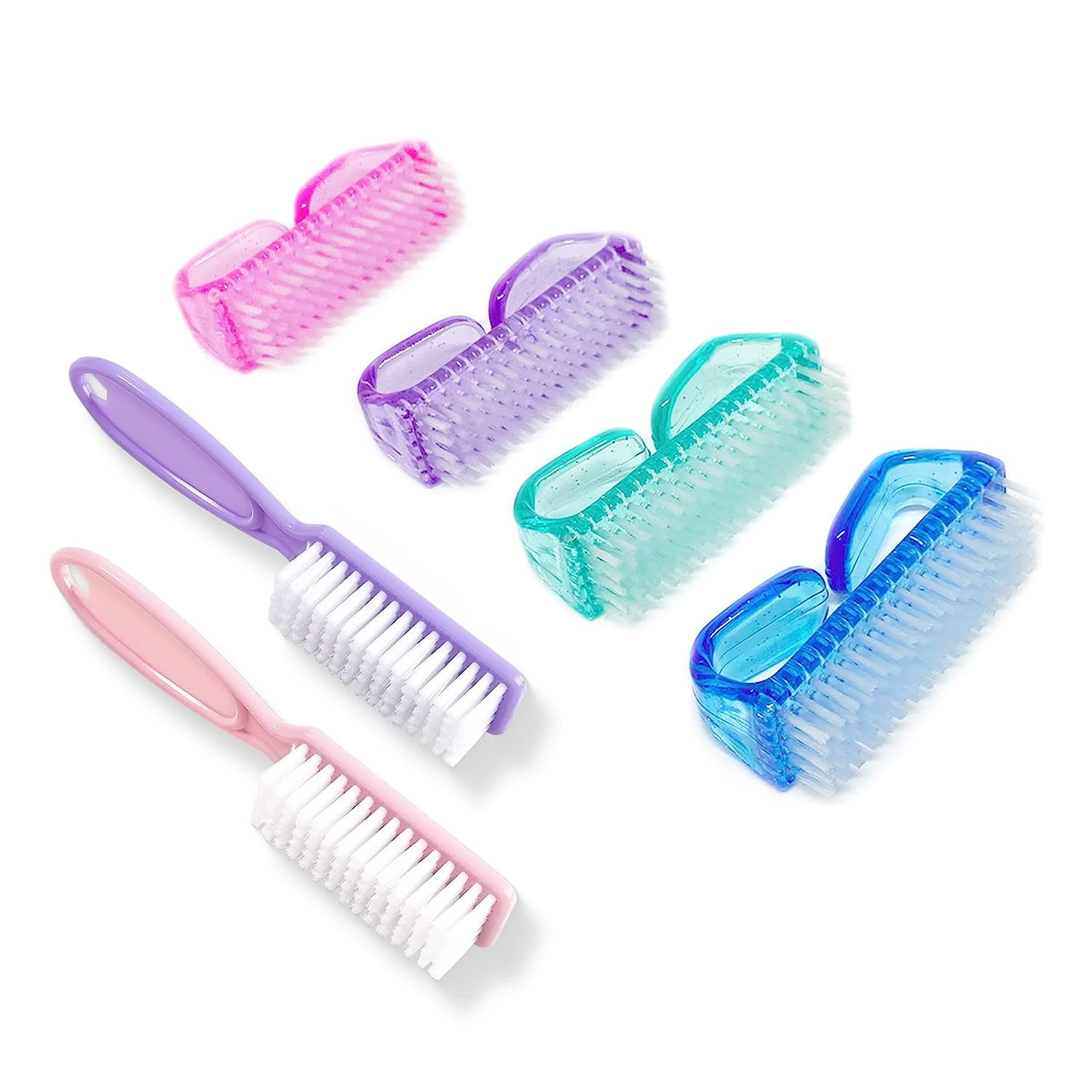 6 Pack Handle Grip Nail Cleaning Brush, Fingernail Brush Cleaner Scrub ...