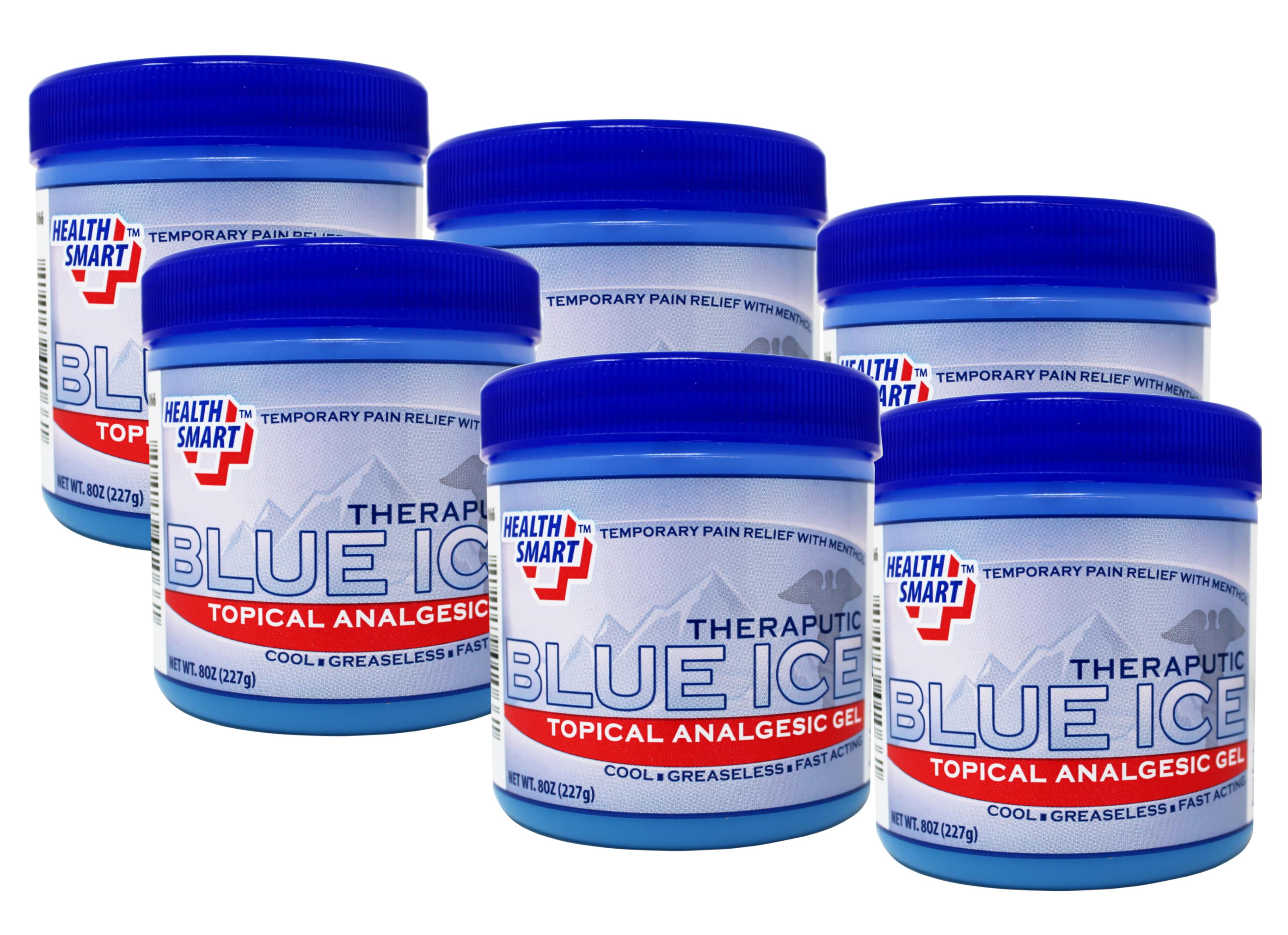 6 Pack - Health Smart Blue Ice Pain Relief Gel, Topical Analgesic Gel ...