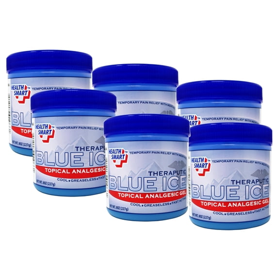 6 Pack - Health Smart Blue Ice Pain Relief Gel, Topical Analgesic Gel ...