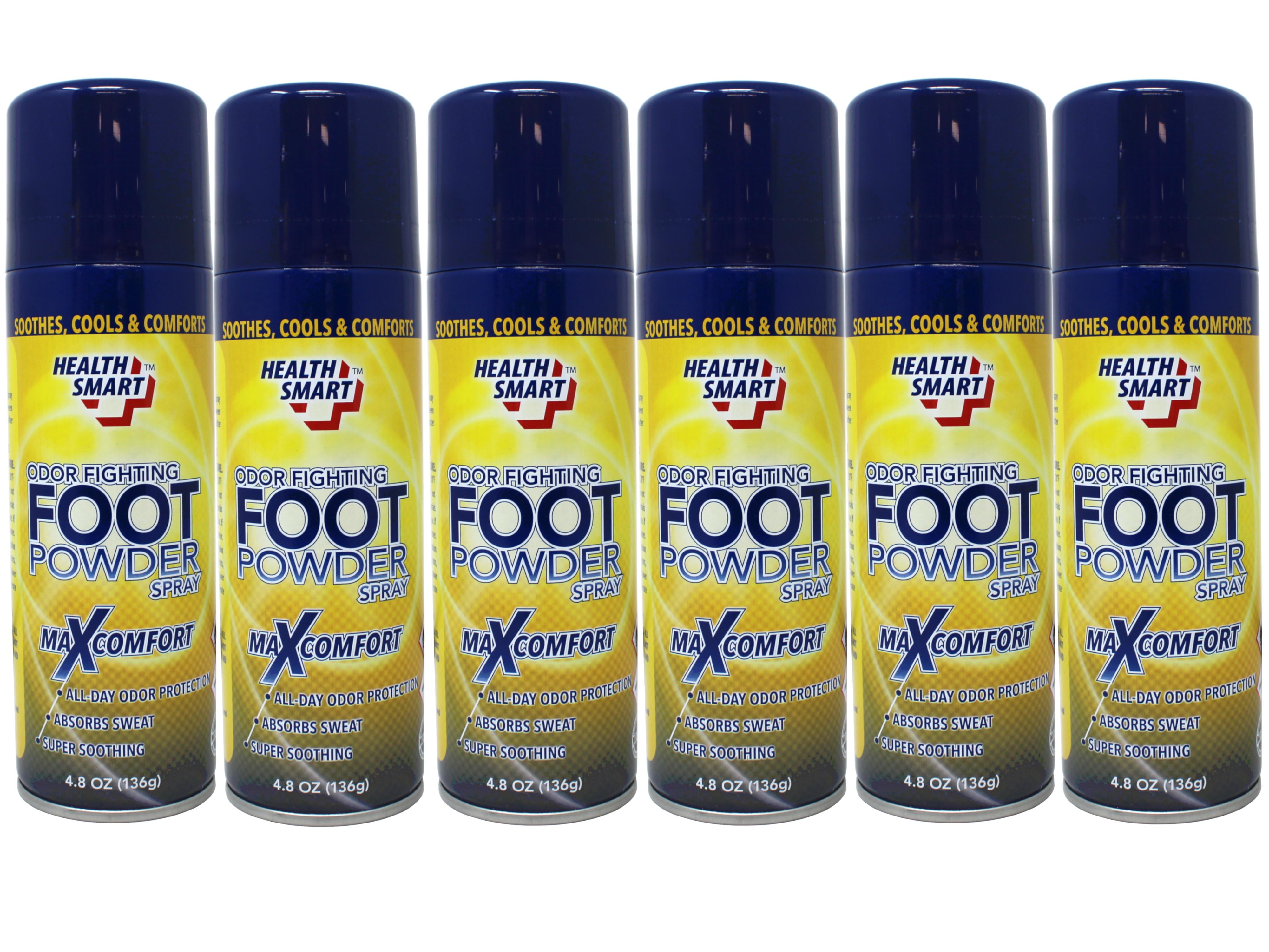 6 Pack - Health Smart Foot Powder Spray – Odor Control & Moisture ...
