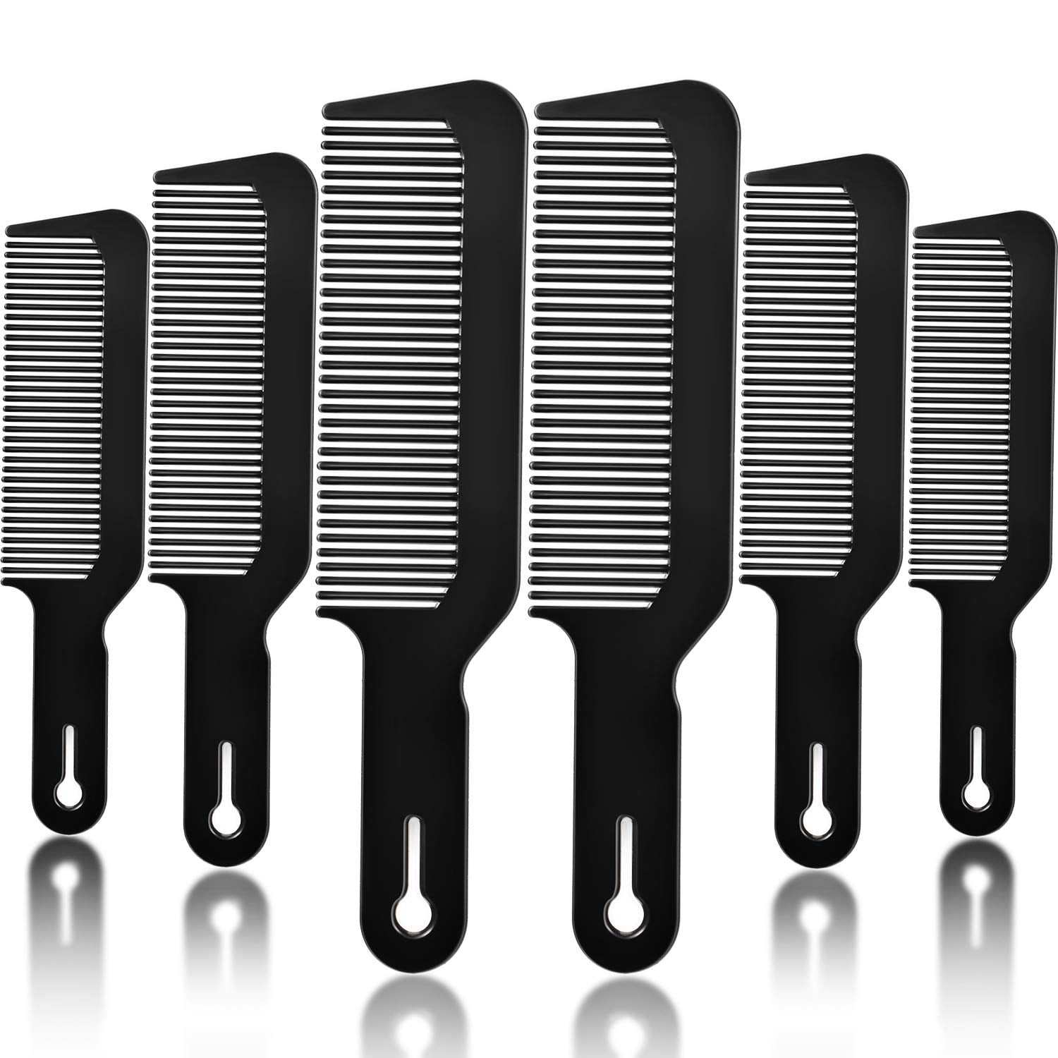 6 Pack Heat Resistant Hair Cutting Combs, 9 Inch Flat Top Combs for ...