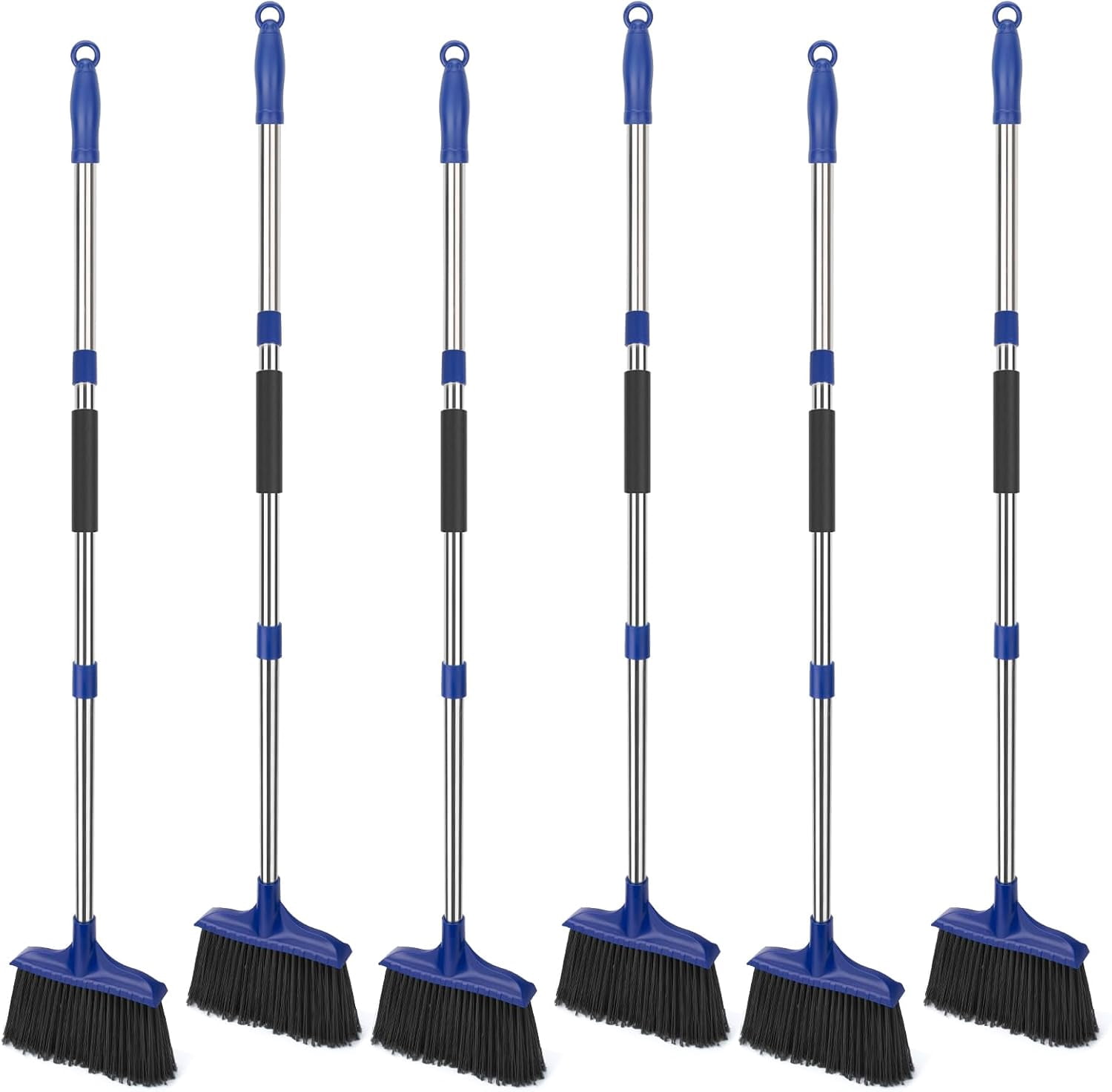 6 Pack Heavy Duty Broom Indoor/Outdoor Commercial Brooms Angle Broom 53 ...