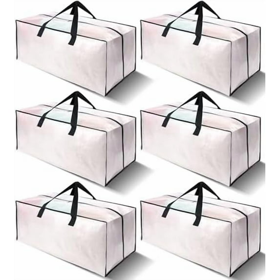 6 Pack Heavy Duty Extra Large Moving Bags W/Backpack Straps - Strong ...