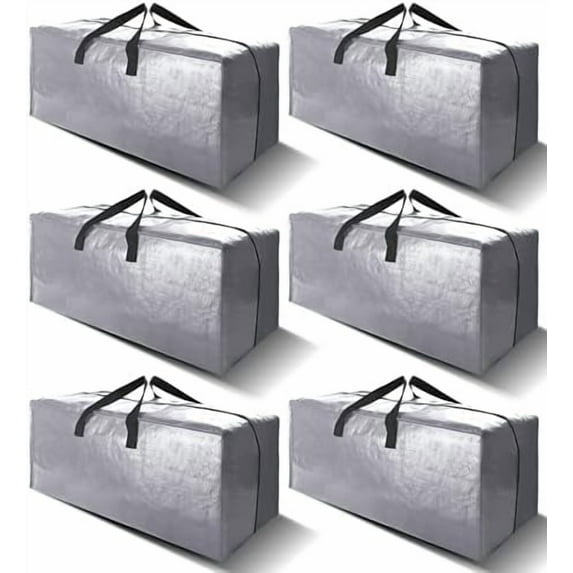 6 Pack Heavy Duty Extra Large Moving Bags W/Backpack Straps - Strong ...