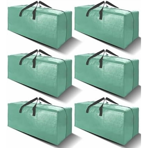 6 Pack Heavy Duty Extra Large Moving Bags W/Backpack Straps - Strong ...