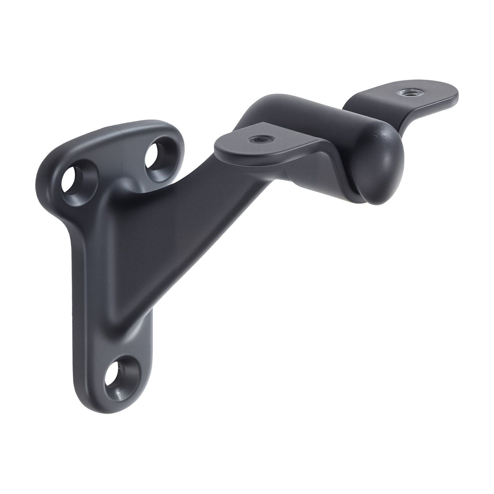 6-Pack Matte Black Stairway Handrail Mounting Brackets, Heavy Duty ...