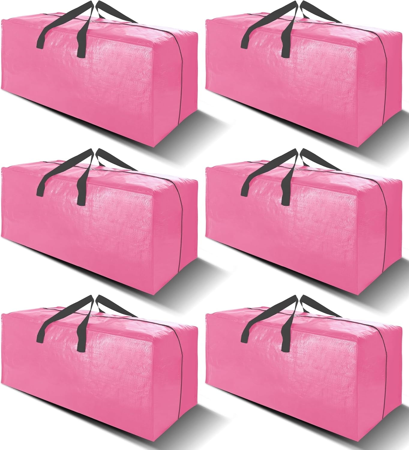 6 Pack Heavy Duty Large Moving Bags W/Backpack Straps - Strong Handles ...