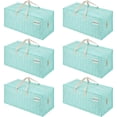 6 Pack Heavy Duty Moving Bags with Backpack Straps, Zippers & Handles ...