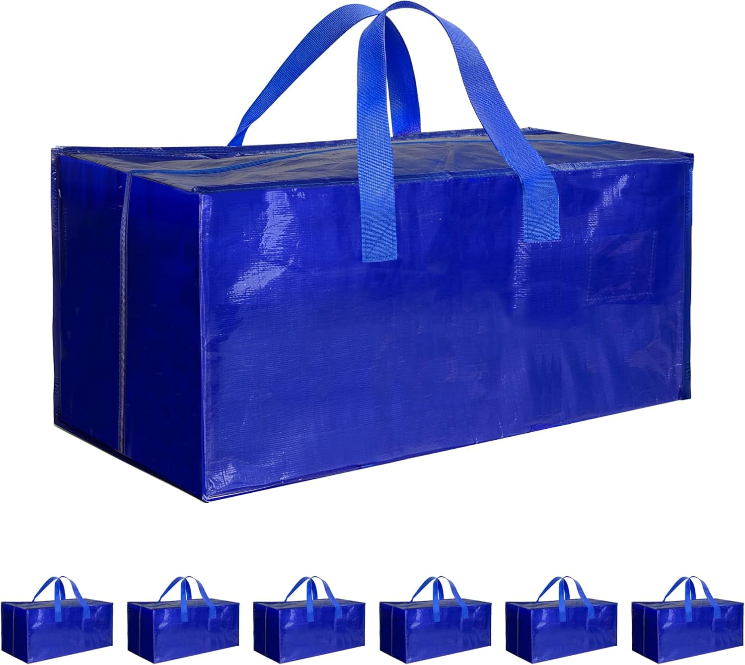 6 Pack Heavy Duty Moving Bags with Backpack Straps, Handles & Zippers ...