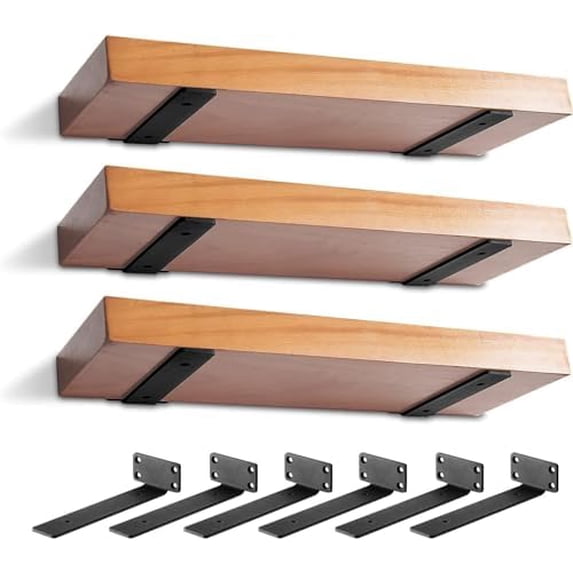 6 Pack Heavy Duty Shelf Brackets 8 inch, Floating Shelf Brackets(1/5 ...